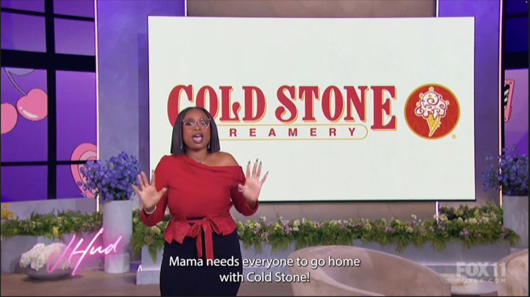 Cold Stone Creamery Brand Integration in Jennifer Hudson Show